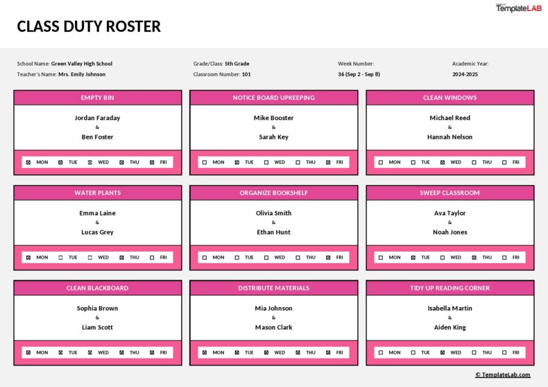 46 Class Roster Templates [& Class List Examples]