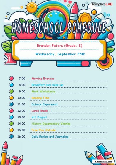 44 Editable Homeschool Schedule Templates [FREE]
