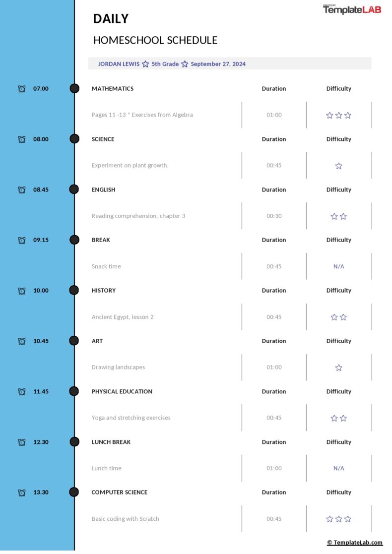 44 Editable Homeschool Schedule Templates [FREE]