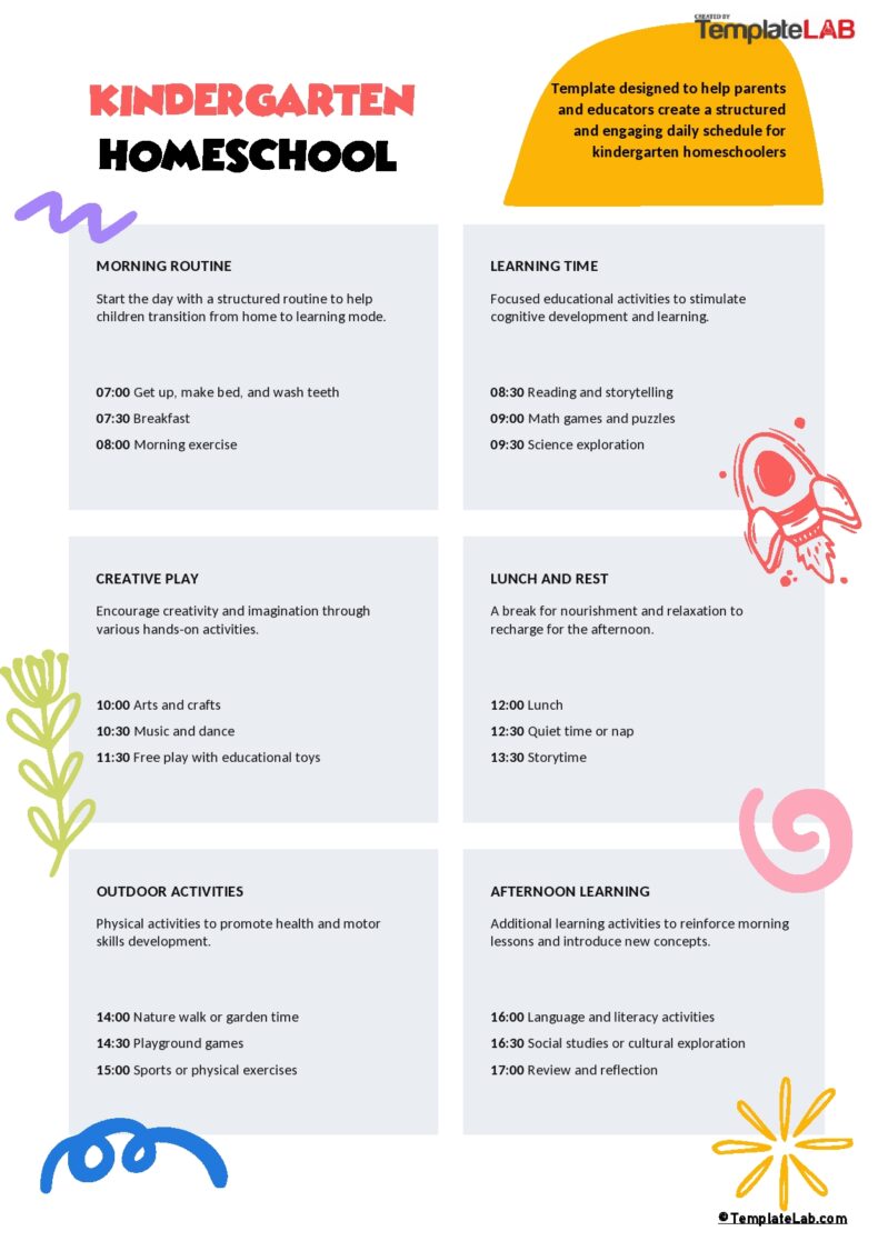 44 Editable Homeschool Schedule Templates [FREE]