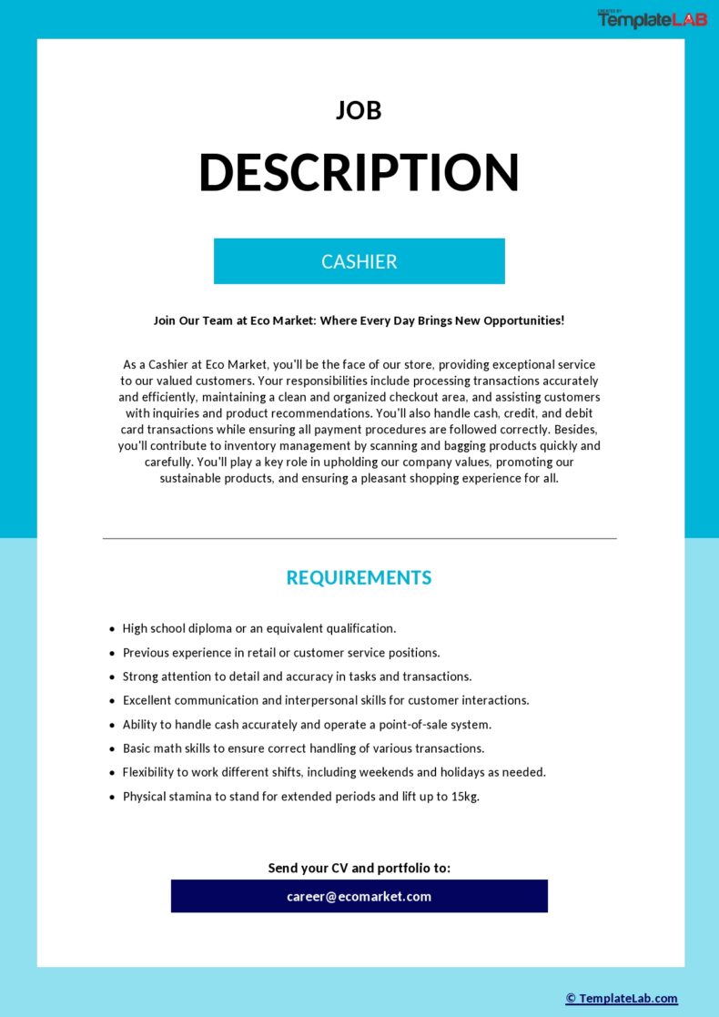 48 Free Job Description Templates & Examples [Word, PDF]