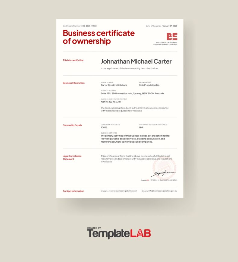 18 Certificate of Ownership Templates [Word, PDF, PPTX] ᐅ TemplateLab