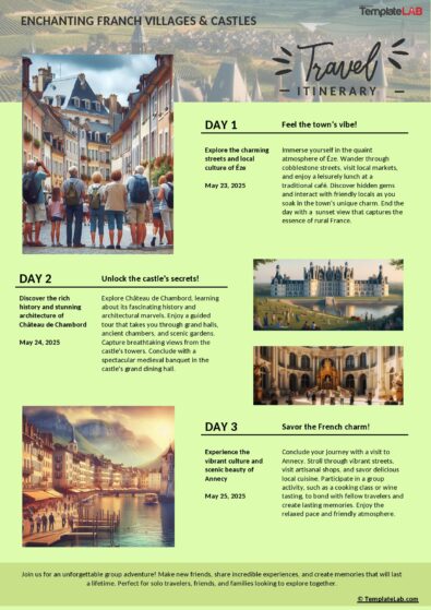 16 Best Travel Itinerary Templates [Word, Excel, PDF]