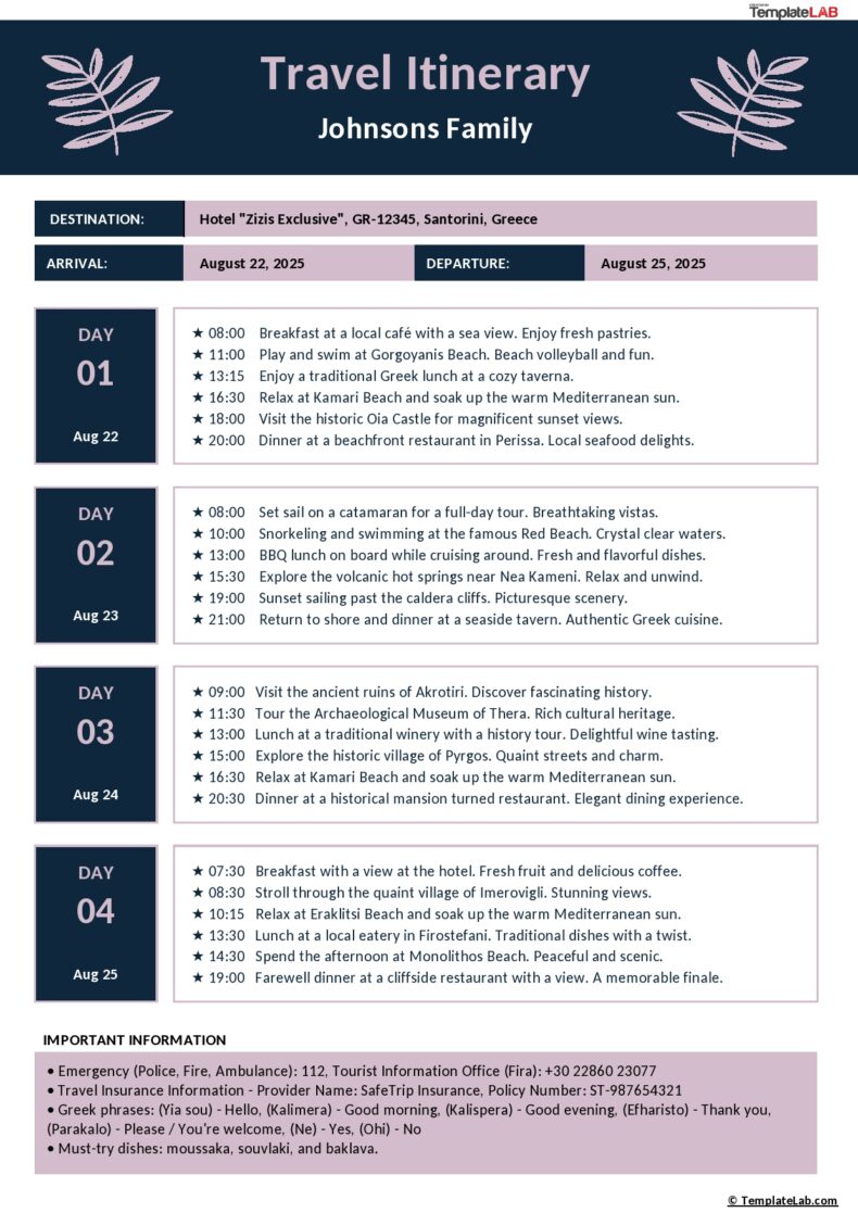 16 Best Travel Itinerary Templates [Word, Excel, PDF]