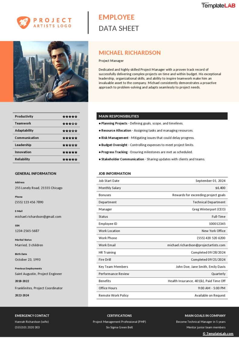 19 Useful Spec Sheet Templates (Construction, Product, Design...)