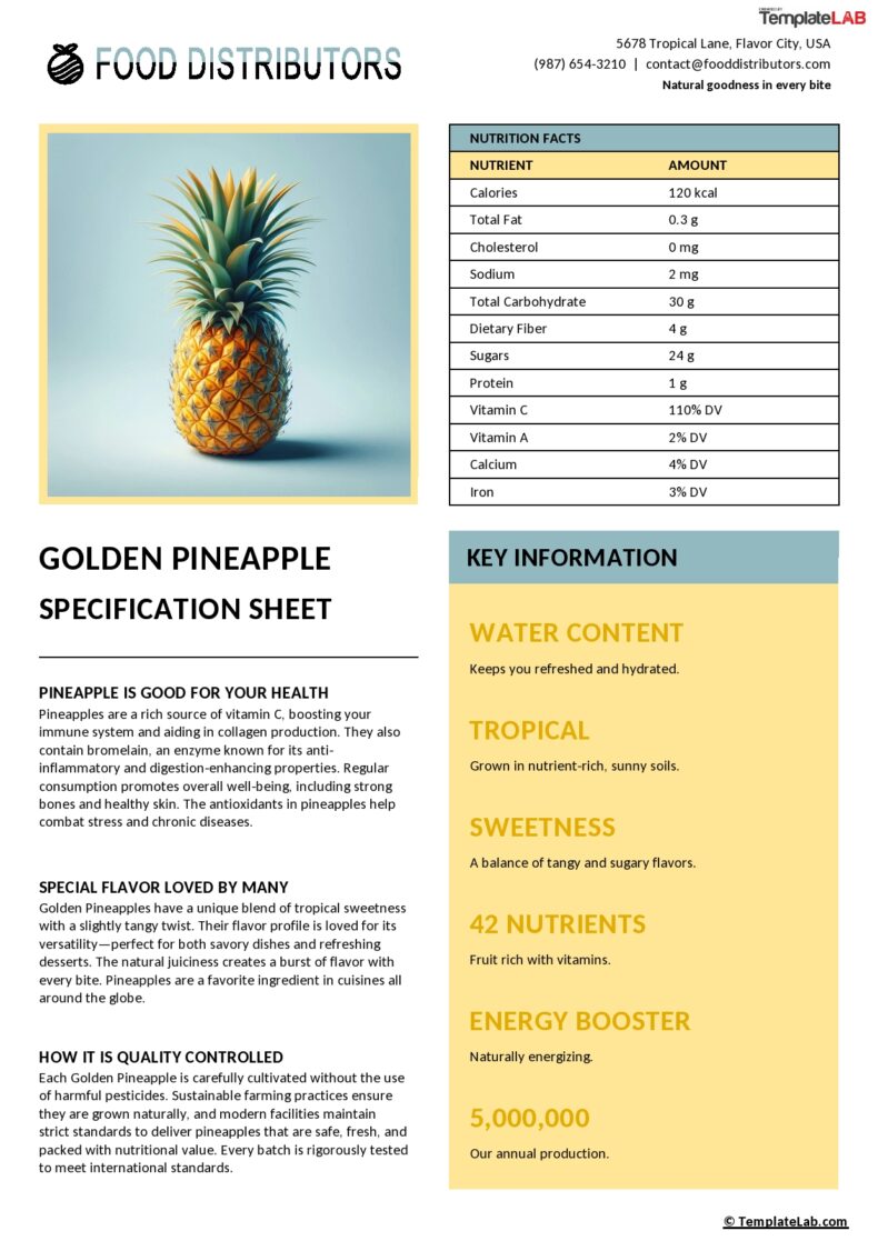 19 Useful Spec Sheet Templates (Construction, Product, Design...)
