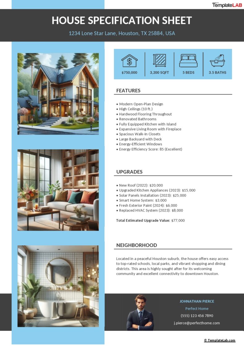 19 Useful Spec Sheet Templates (Construction, Product, Design...)