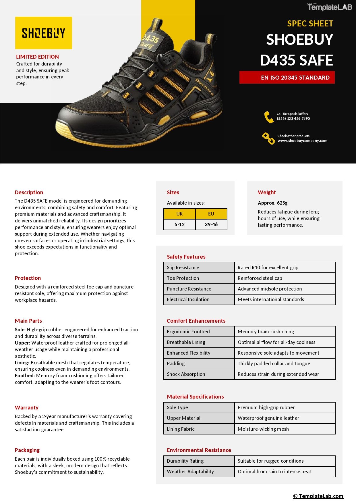 19 Useful Spec Sheet Templates (Construction, Product, Design...)