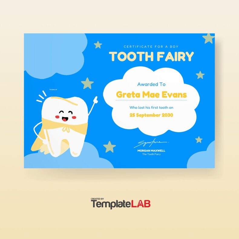 18 Printable Tooth Fairy Certificates [100% Free] ᐅ TemplateLab