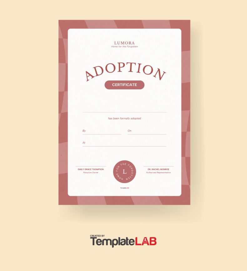 18 Printable Adoption Certificate Templates (FREE) ᐅ TemplateLab