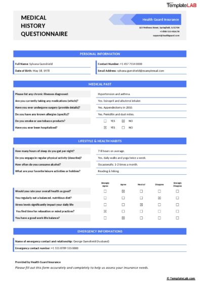 15 Free Questionnaire Templates (Word, PDF, Excel) ᐅ TemplateLab