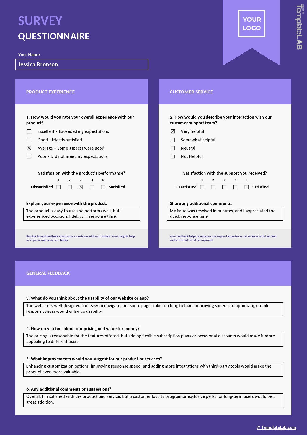 30 Sample Survey Templates In Microsoft Word