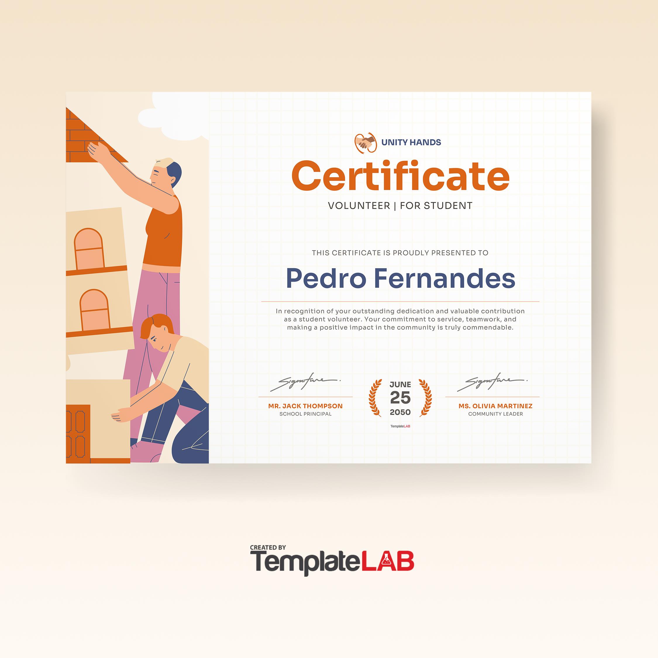 18 Free Volunteer Certificate Templates [Word, PDF, PPTX]