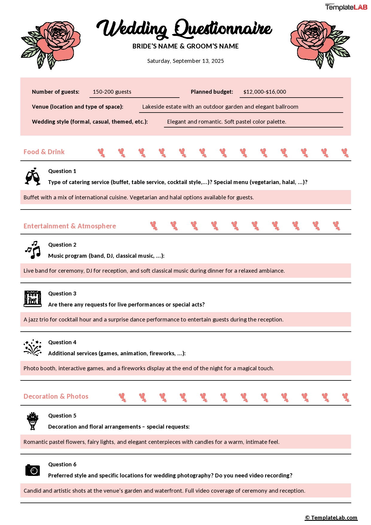 15 Free Questionnaire Templates (Word, PDF, Excel) ᐅ TemplateLab