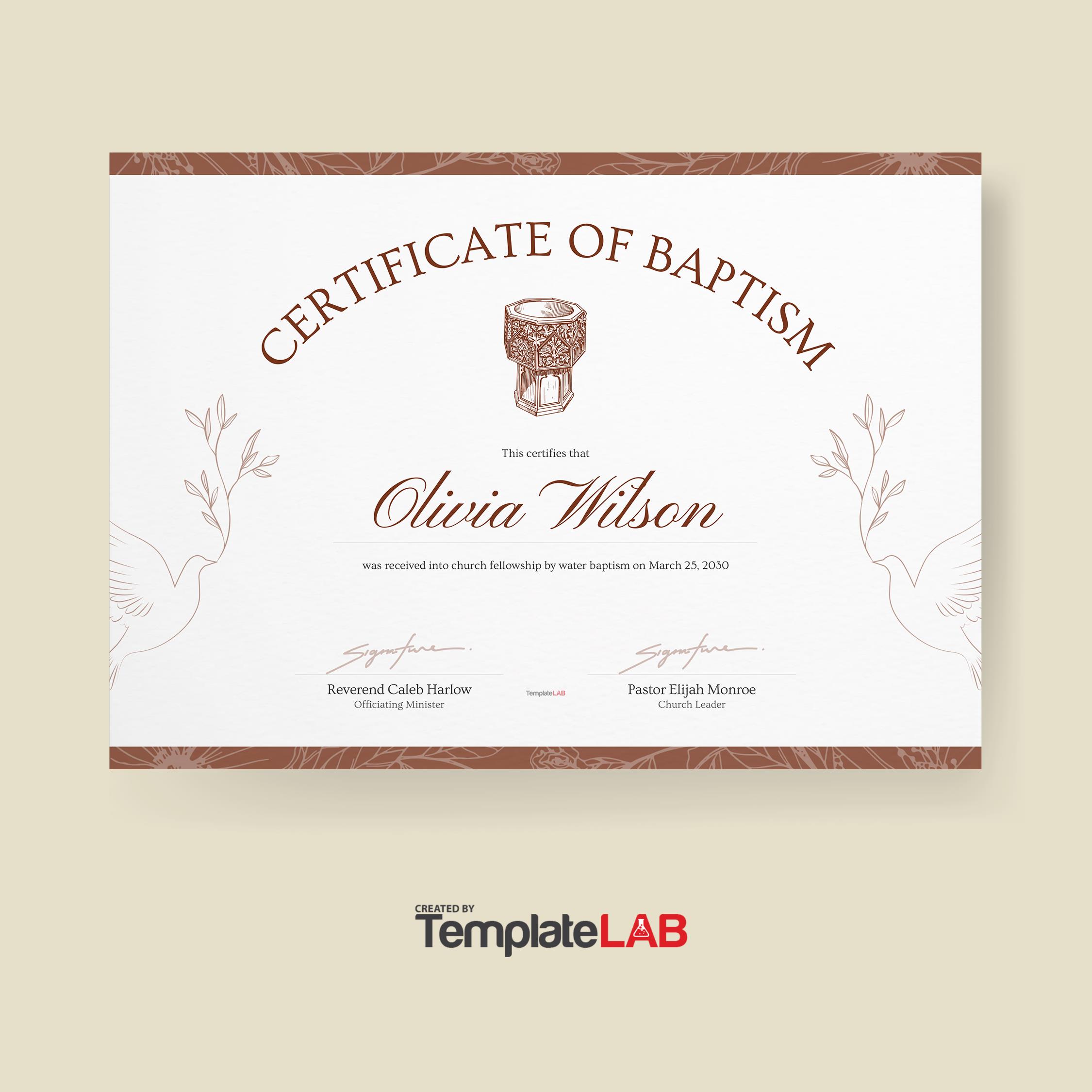 18 Fillable Baptism Certificate Templates [Word, PDF, PPT]