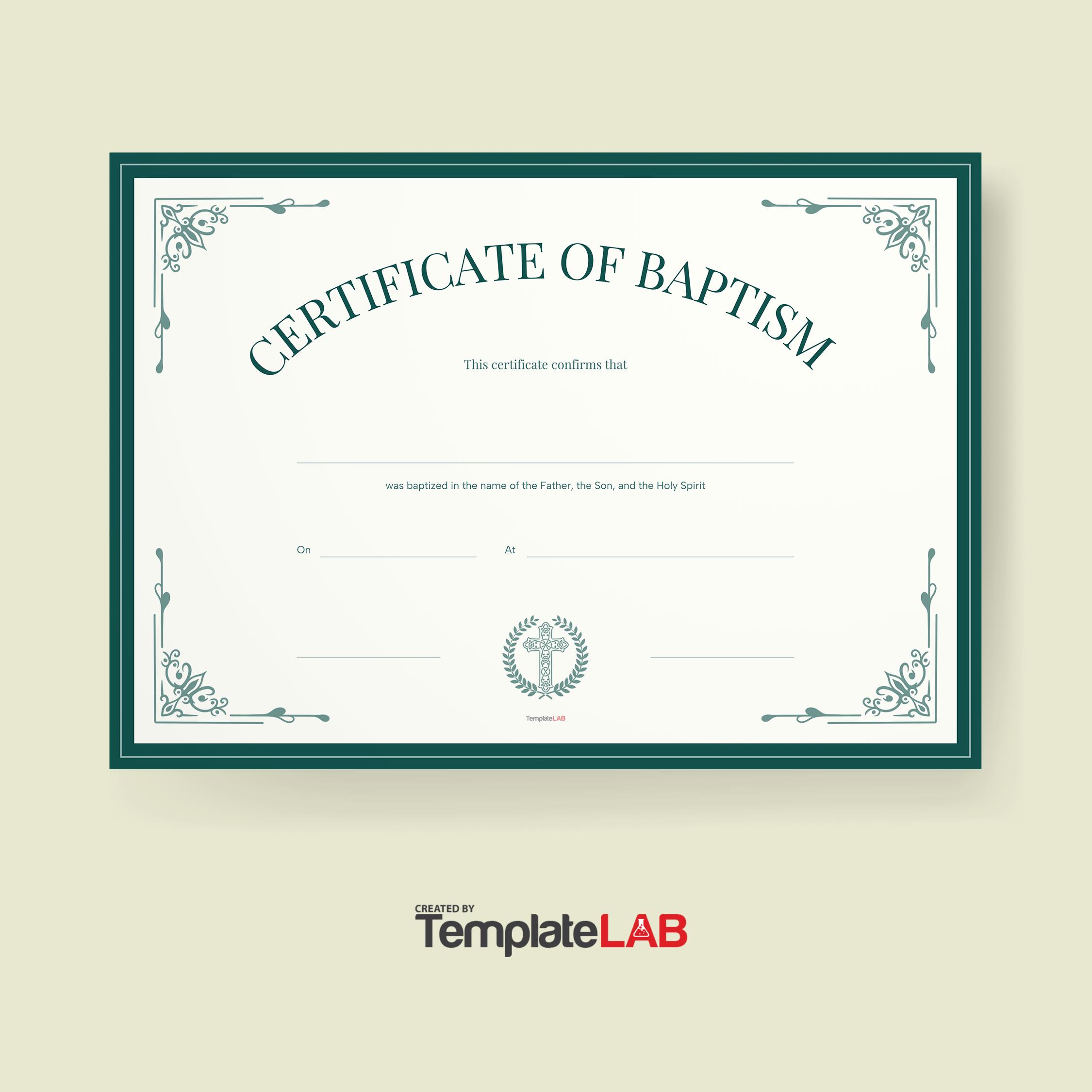 18 Fillable Baptism Certificate Templates [Word, PDF, PPT]