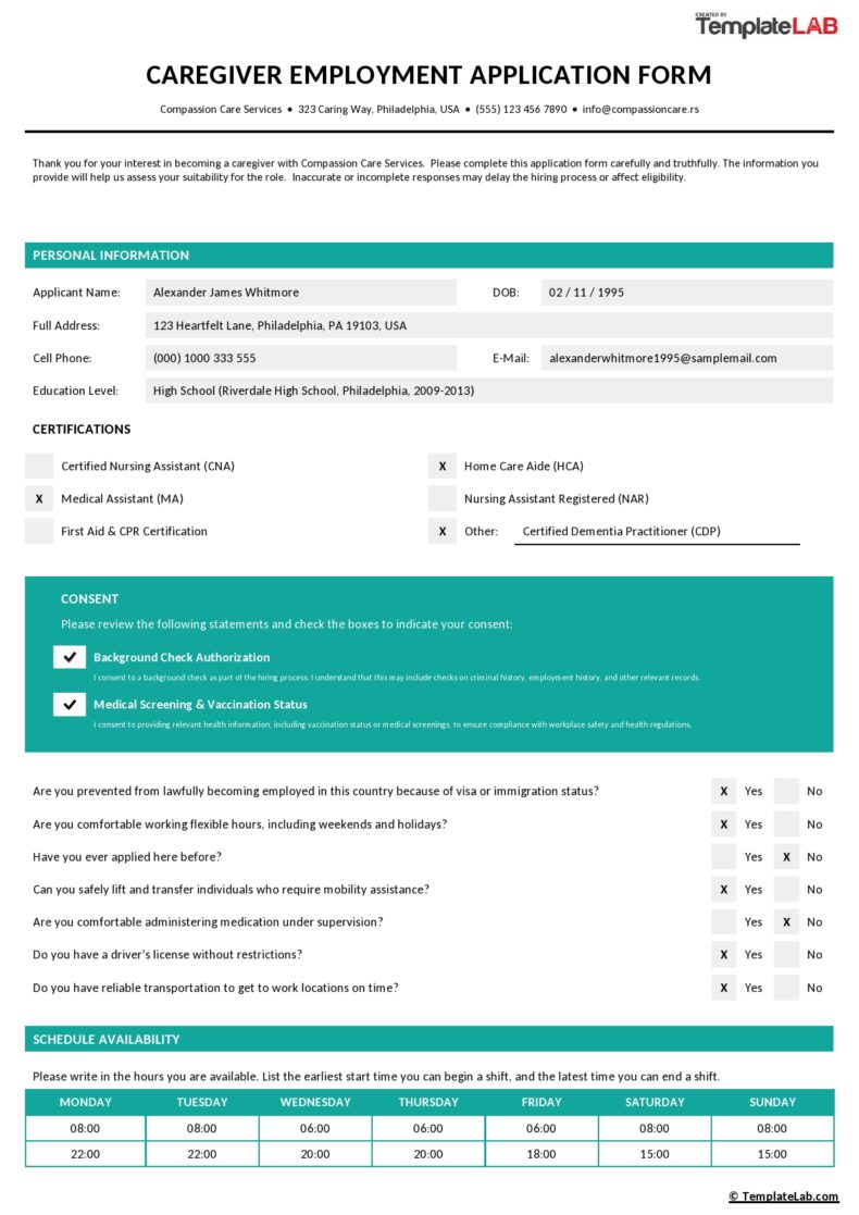 56 Free Employment & Job Application Form Templates [Printable] ᐅ ...