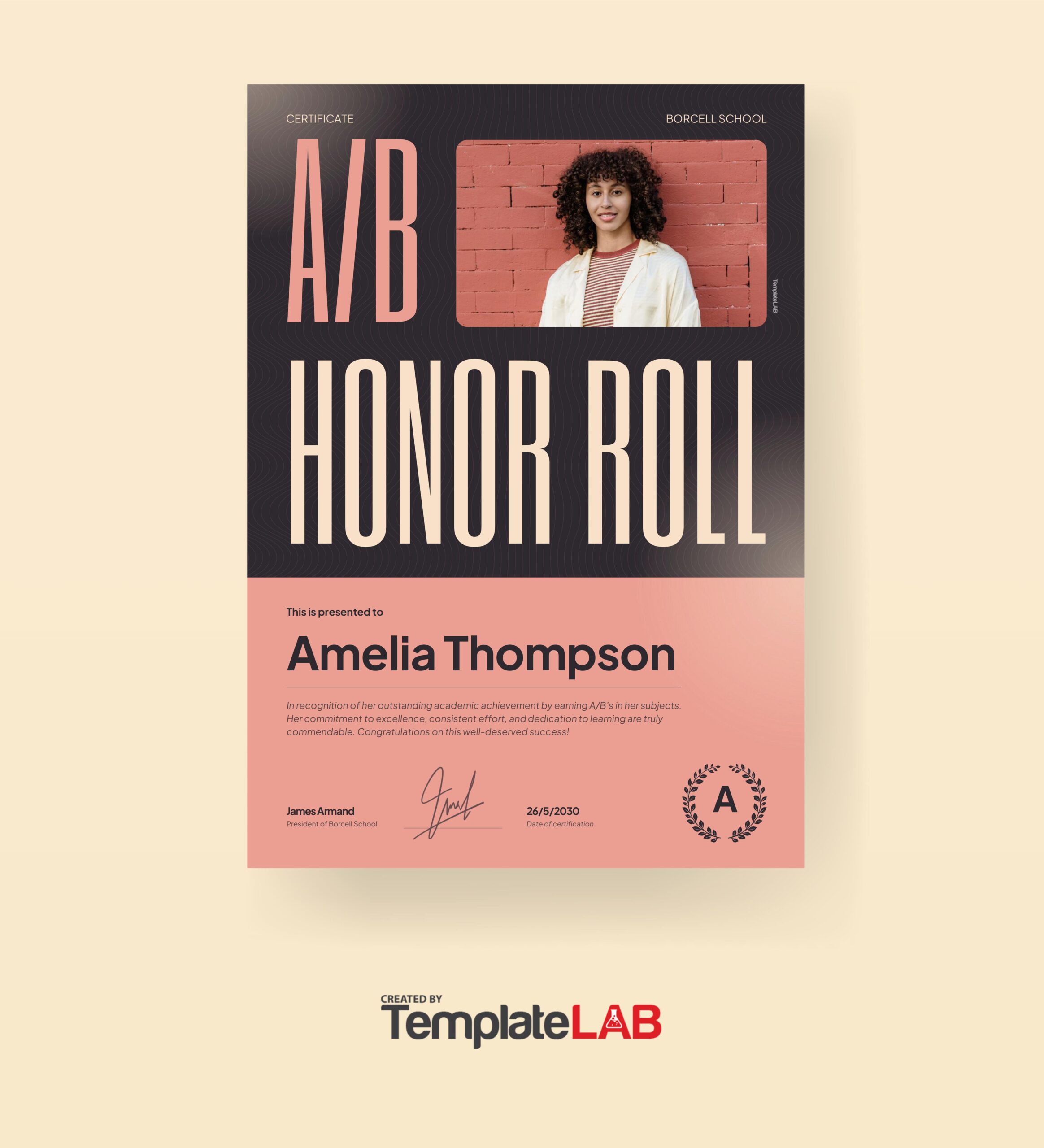 18 Printable Honor Roll Certificate Templates [100% Editable]