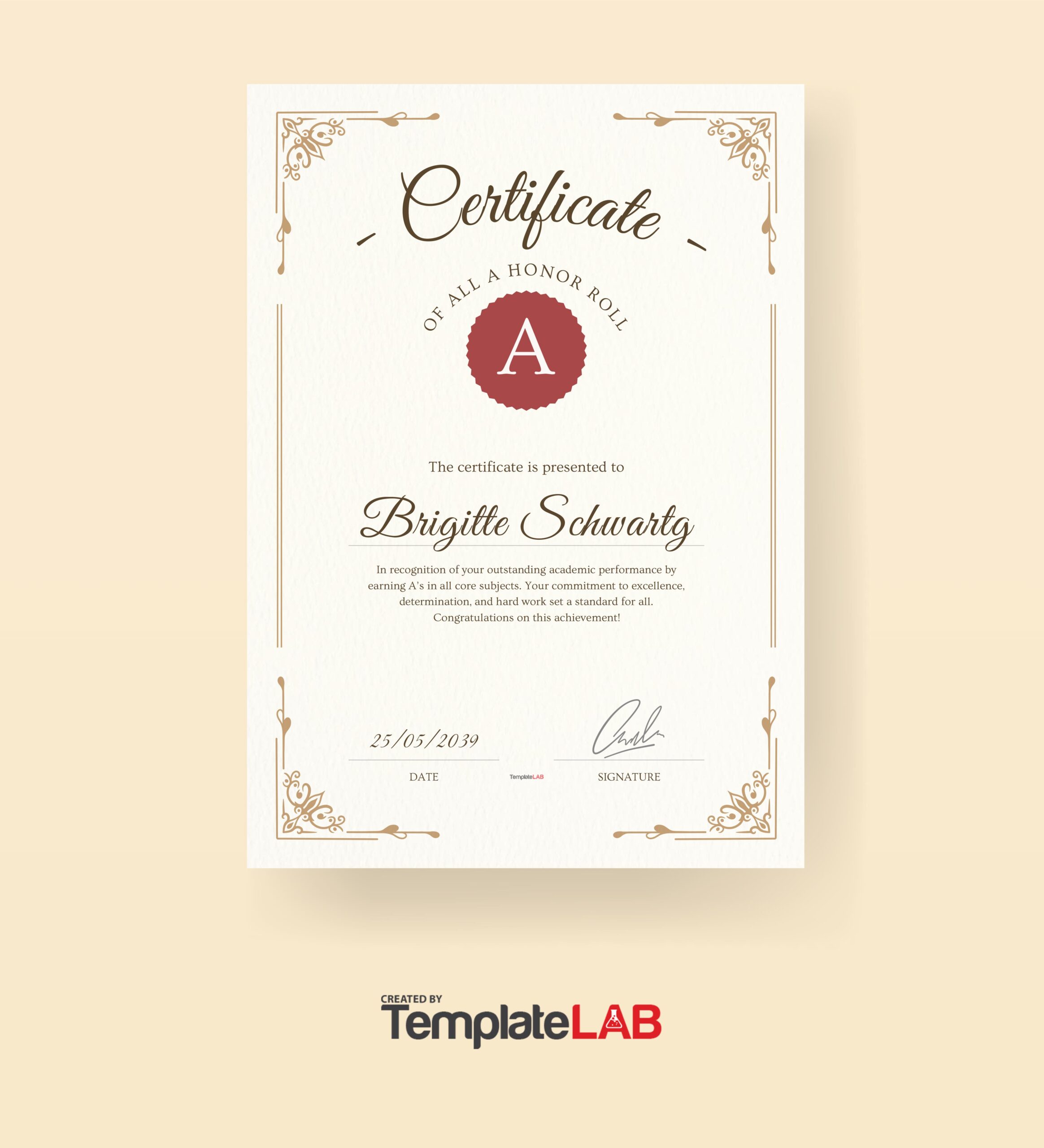 18 Printable Honor Roll Certificate Templates [100% Editable]