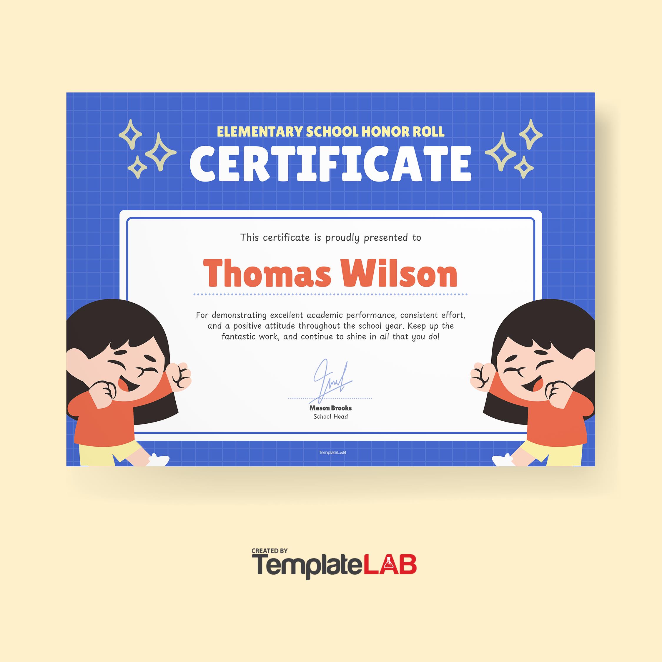 18 Printable Honor Roll Certificate Templates [100% Editable]