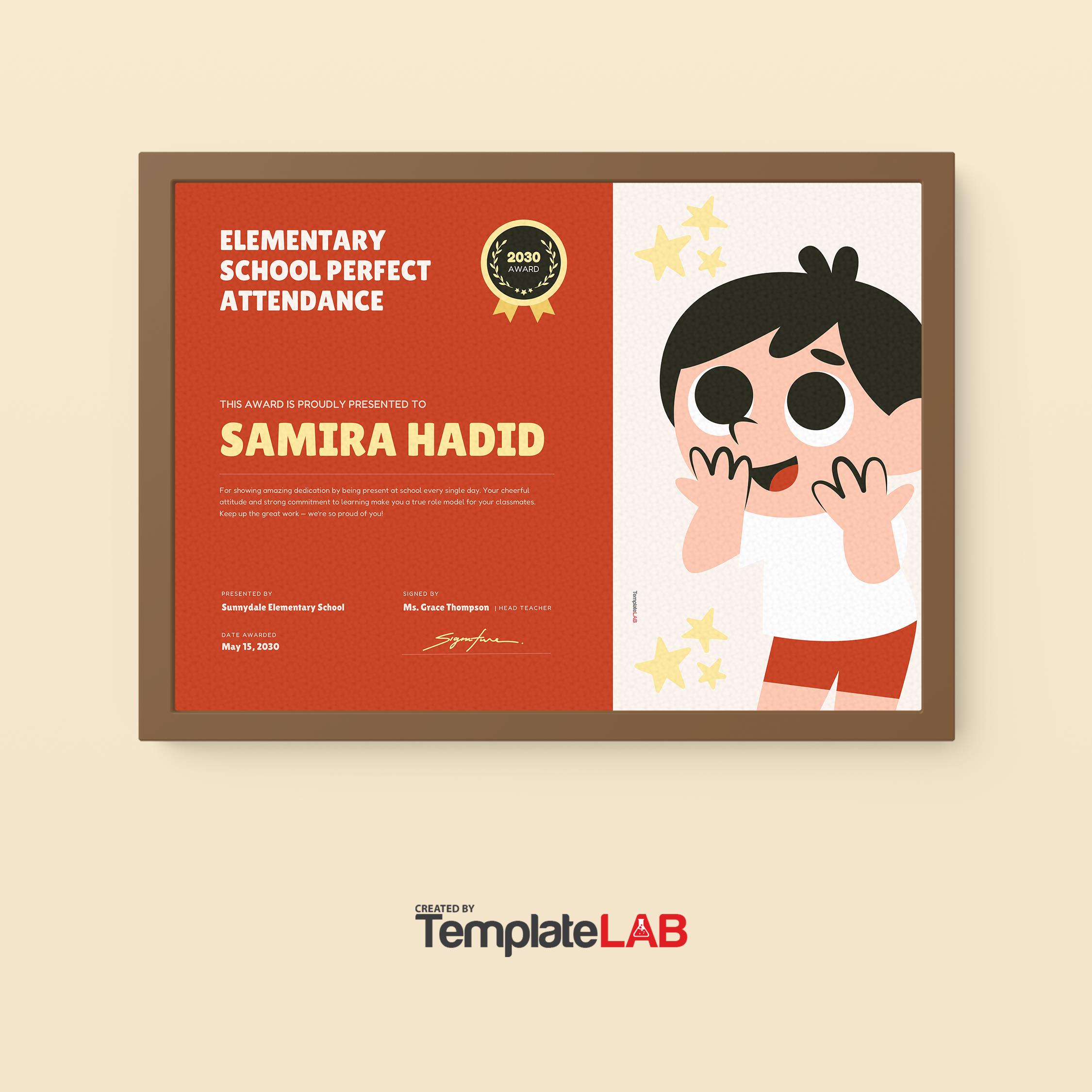 18 Great Perfect Attendance Award Templates [Word, PDF, PPTX]