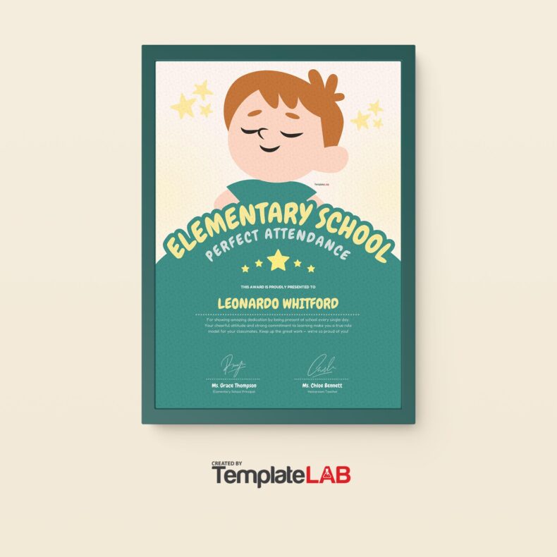 18 Great Perfect Attendance Award Templates [Word, PDF, PPTX]