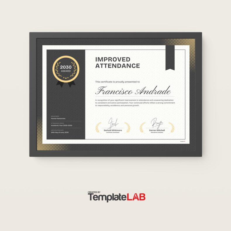 18 Great Perfect Attendance Award Templates [Word, PDF, PPTX]
