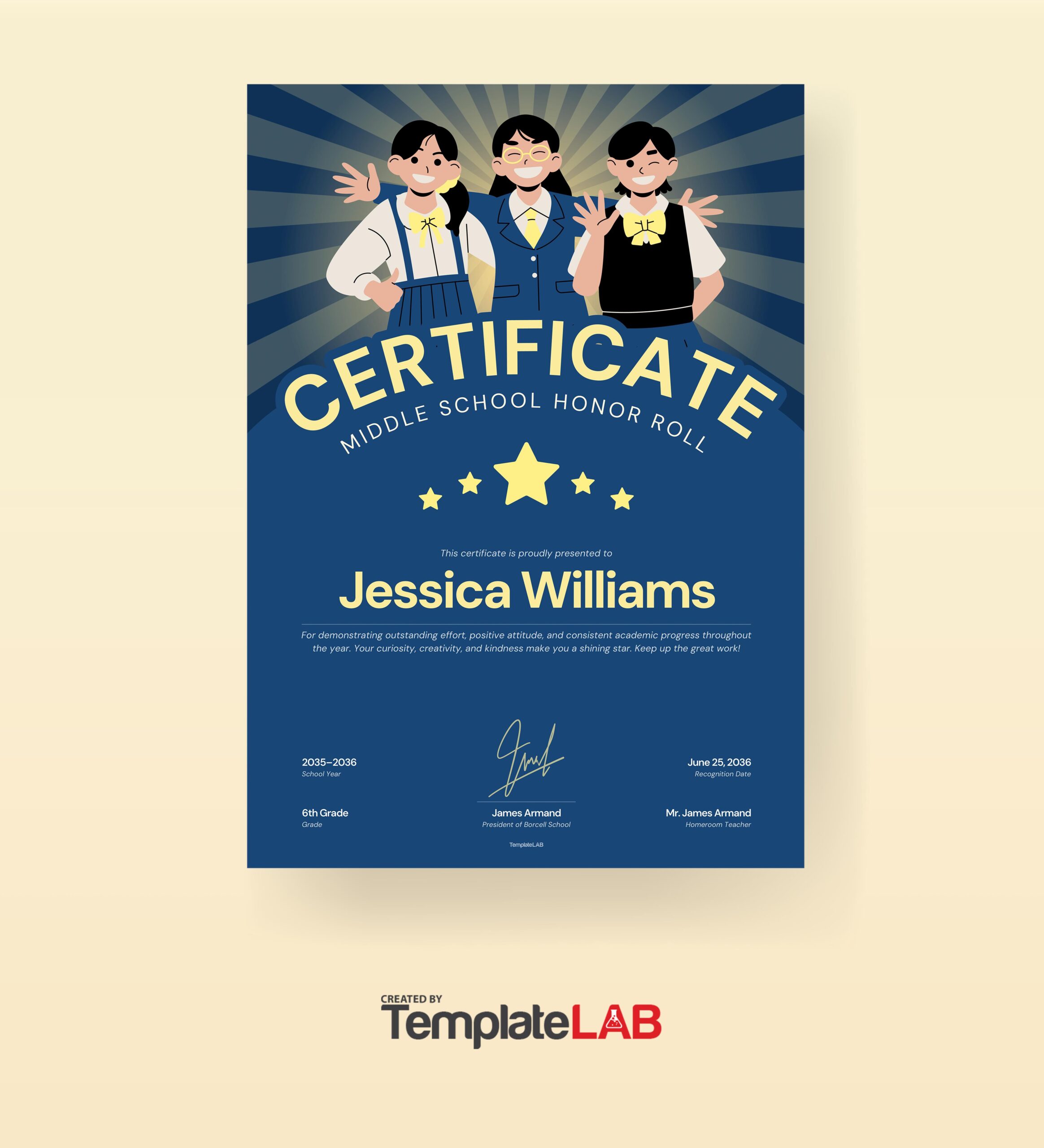 18 Printable Honor Roll Certificate Templates [100% Editable]