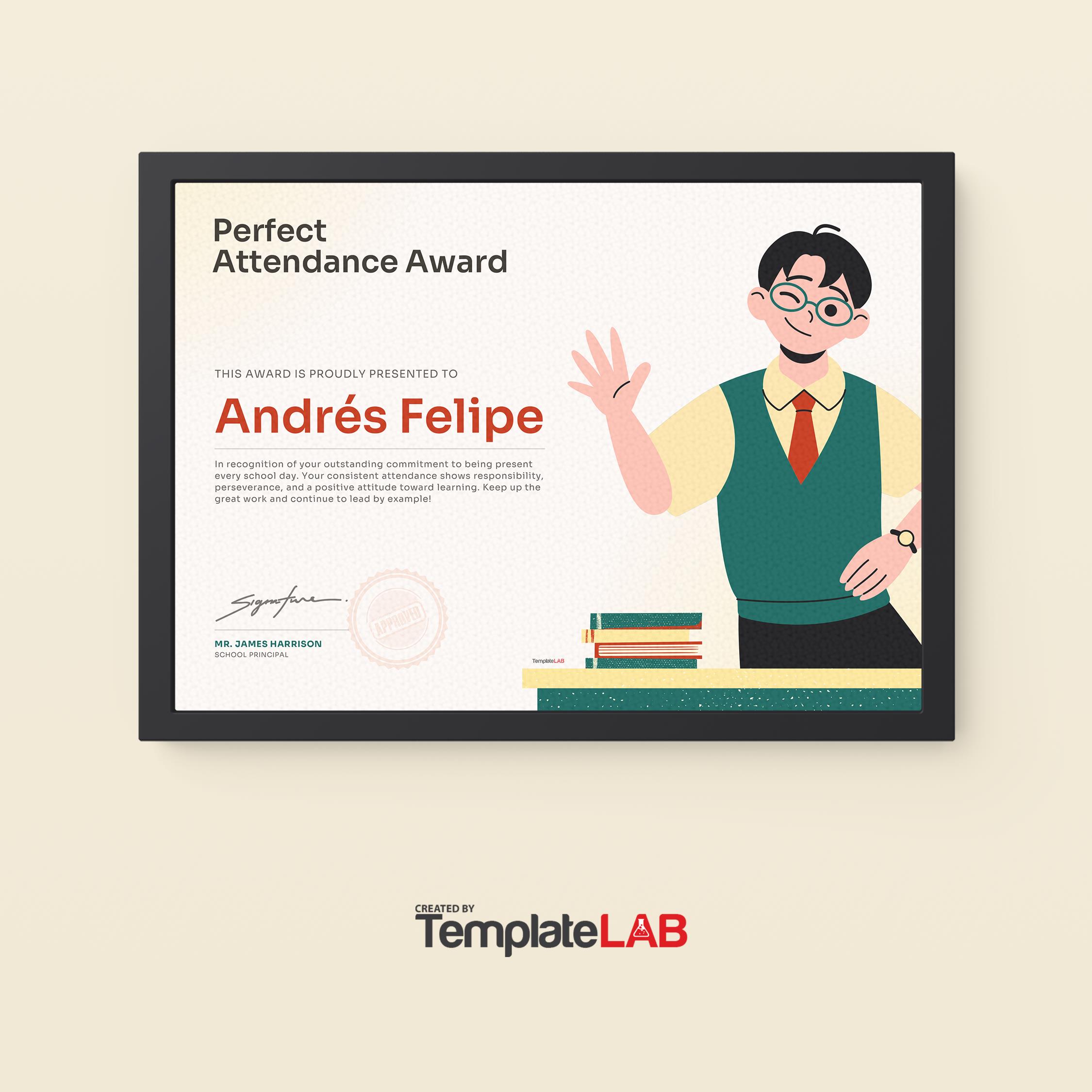 18 Great Perfect Attendance Award Templates [Word, PDF, PPTX]