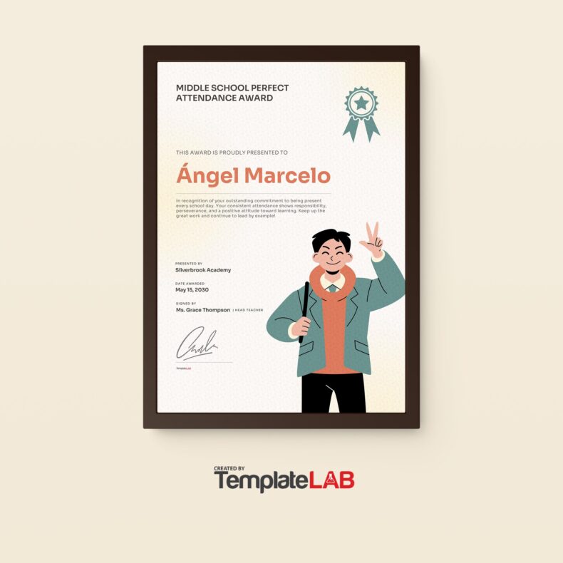18 Great Perfect Attendance Award Templates [Word, PDF, PPTX]