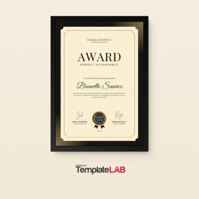 18 Great Perfect Attendance Award Templates [Word, PDF, PPTX]