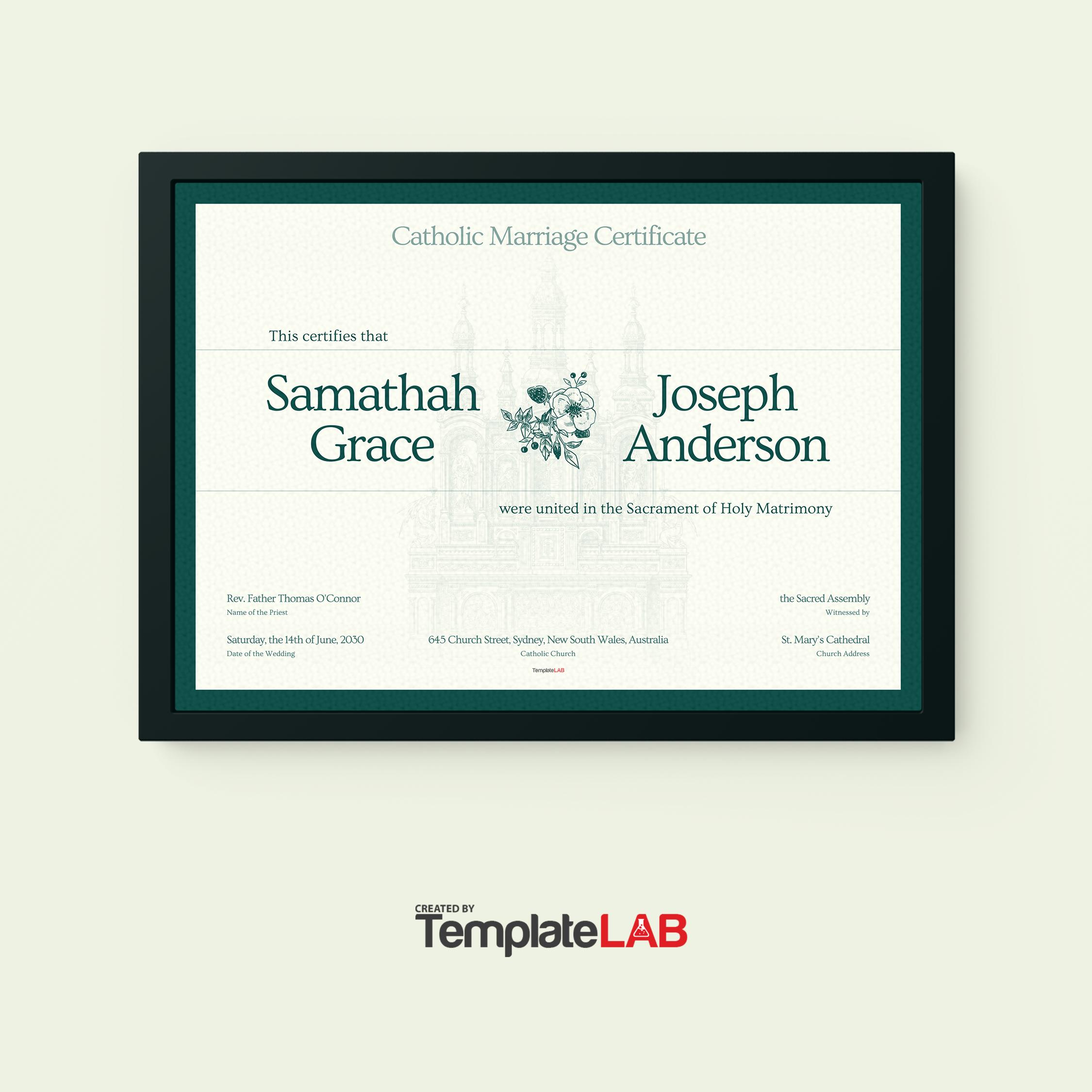18 Blank Marriage Certificate Templates Free Templatelab 8590