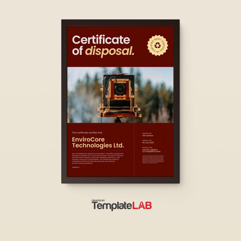 18 Certificate of Destruction Templates (Word, PDF, PPTX) ᐅ TemplateLab