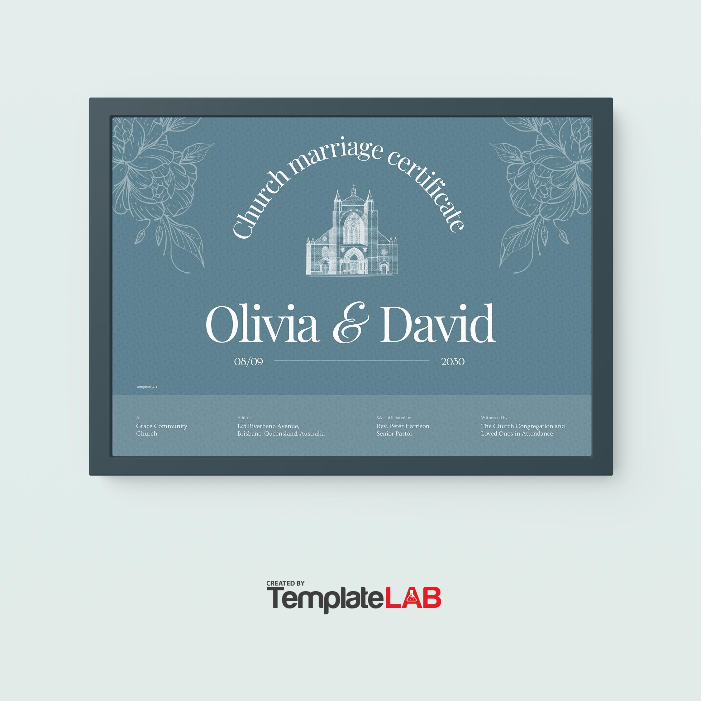 18 Blank Marriage Certificate Templates (Free) ᐅ TemplateLab