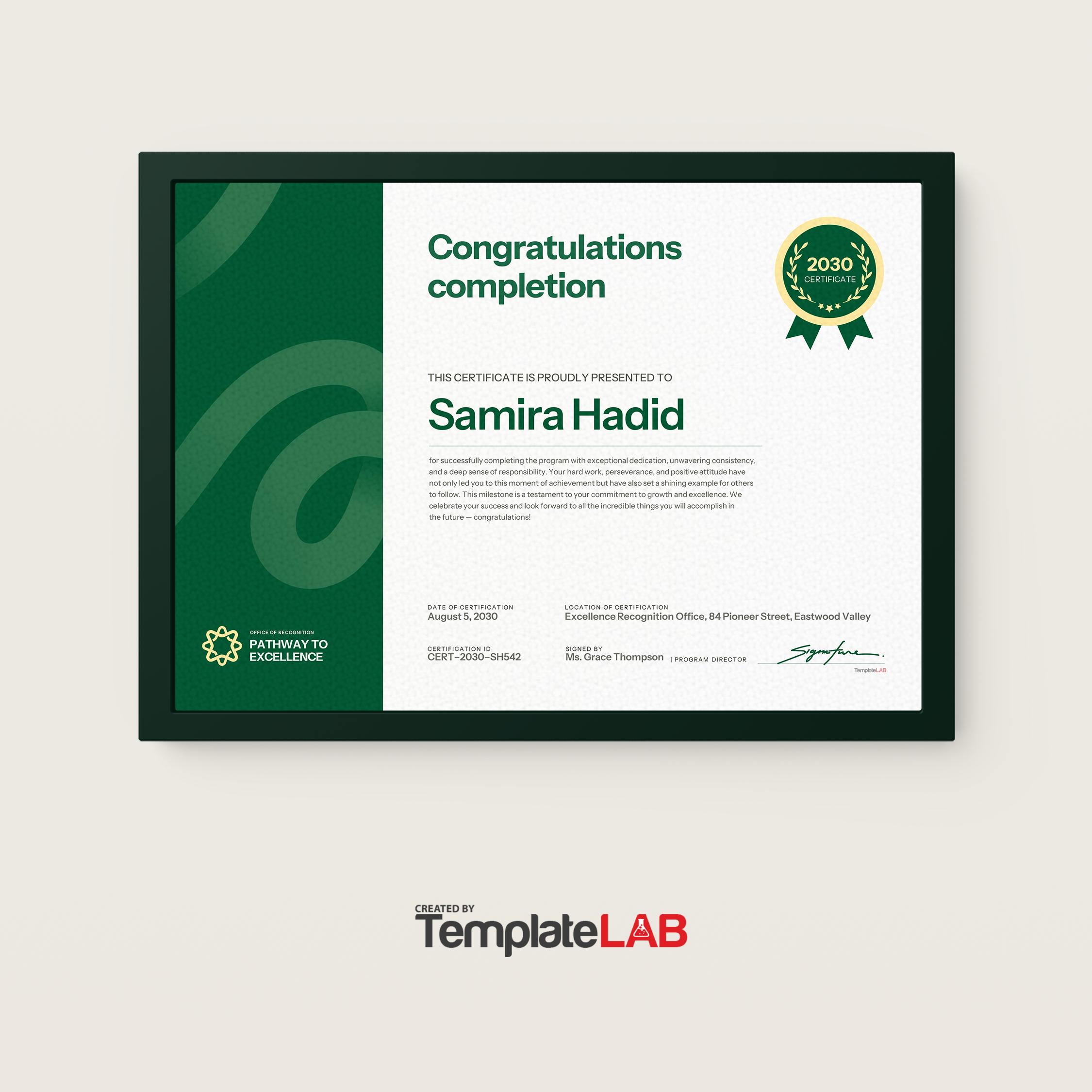 18 Free Congratulations Certificate Templates [Word, PDF] ᐅ TemplateLab