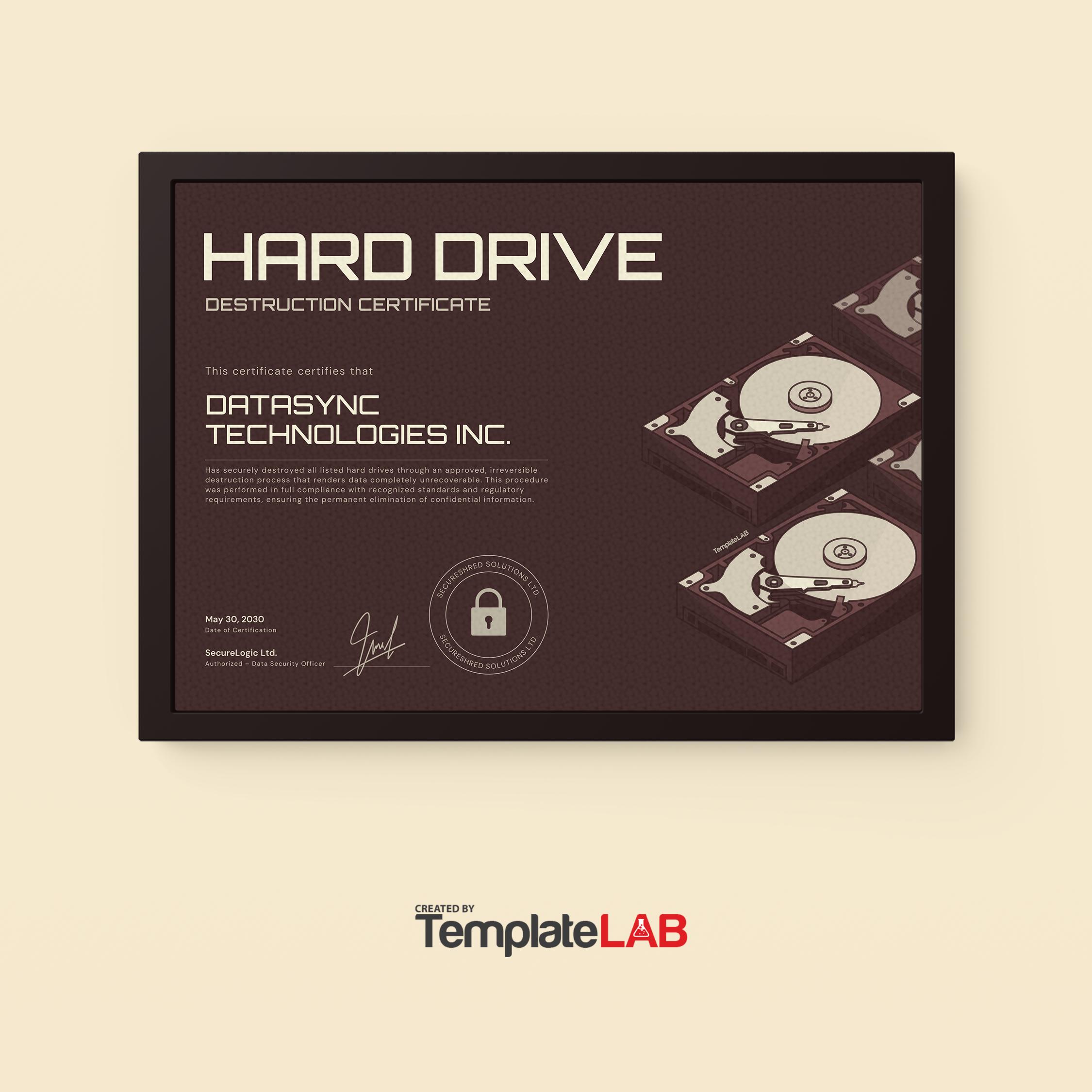 18 Certificate of Destruction Templates (Word, PDF, PPTX) ᐅ TemplateLab