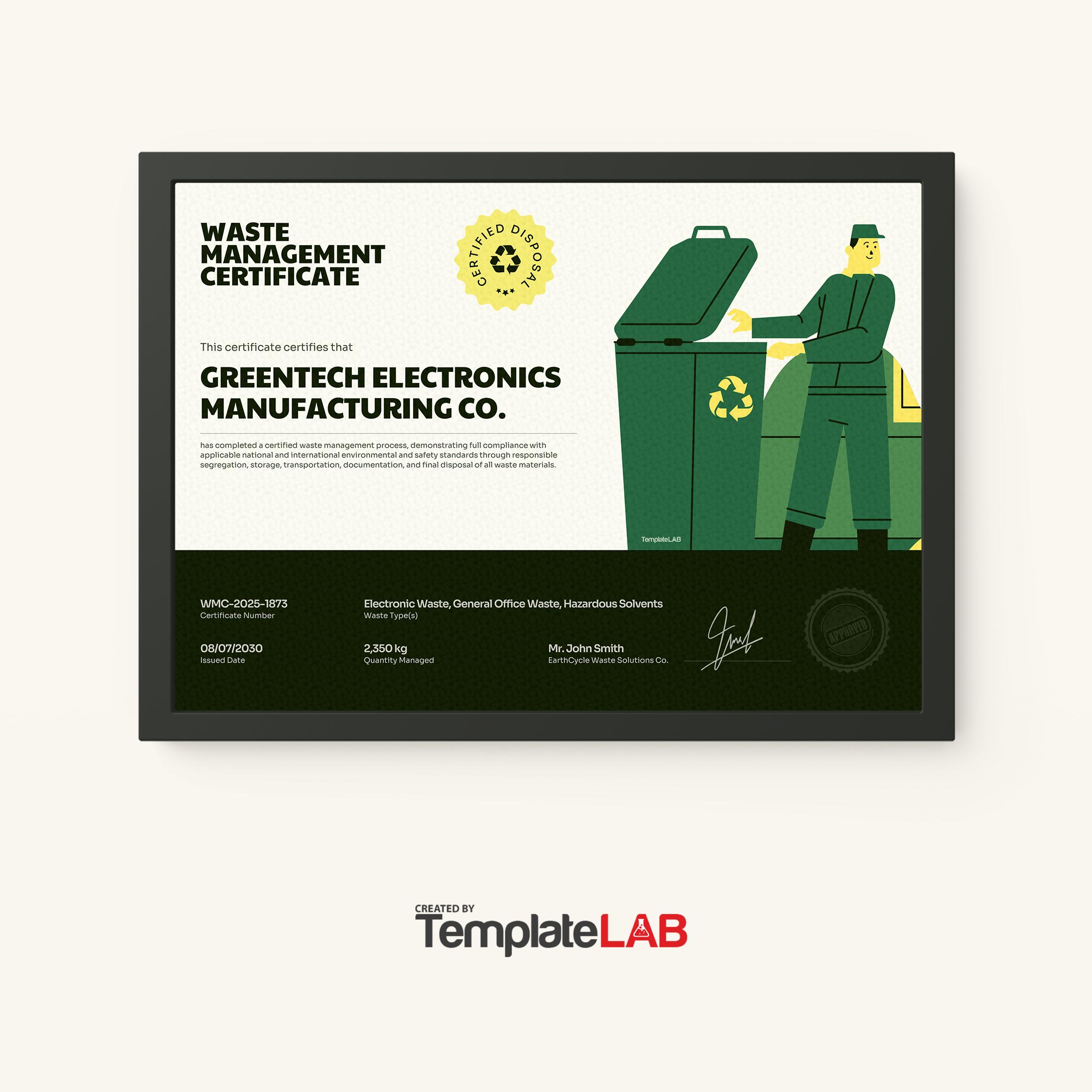 18 Certificate of Destruction Templates (Word, PDF, PPTX) ᐅ TemplateLab