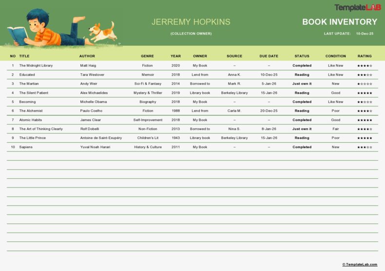 18 Free Inventory Templates (Excel, Word, PDF)