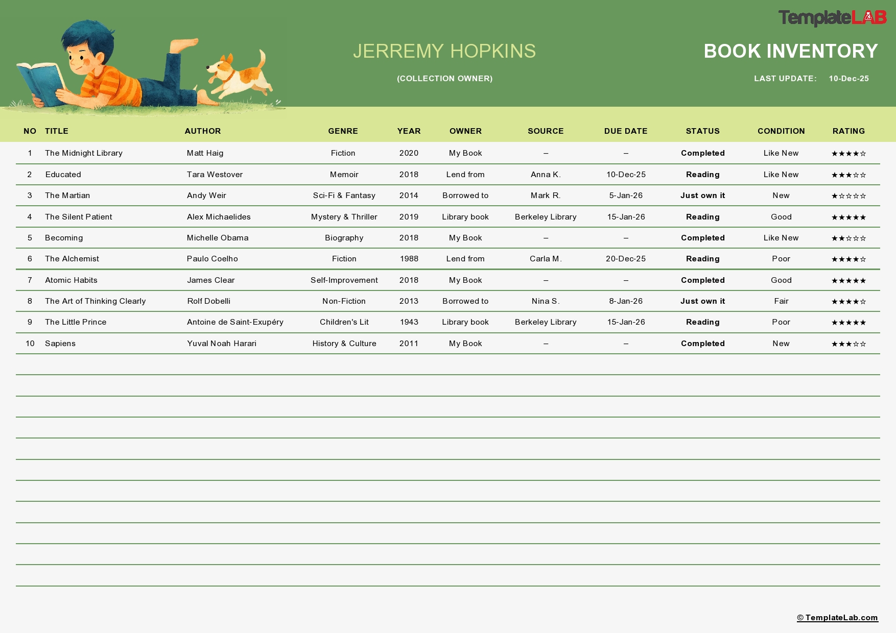 18 Free Inventory Templates (Excel, Word, PDF)