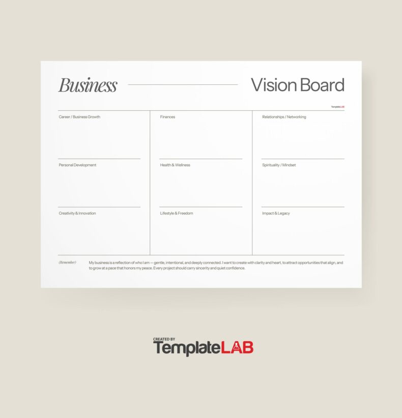 38 Printable Vision Board Templates (100% Free)