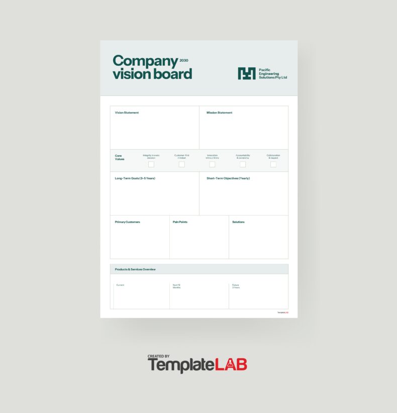 38 Printable Vision Board Templates (100% Free)