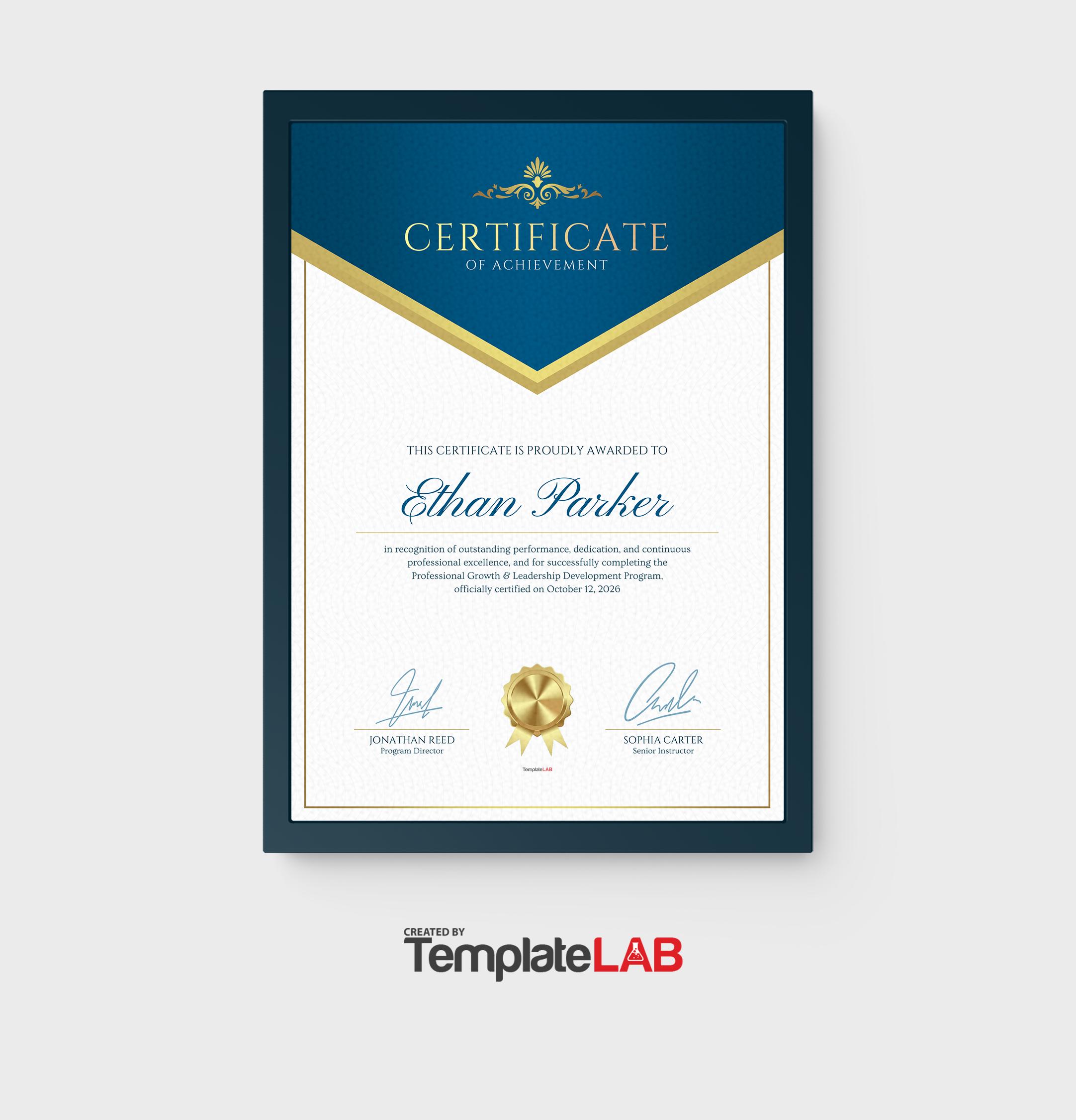 18 Free Certificate of Achievement Templates [Editable] ᐅ TemplateLab