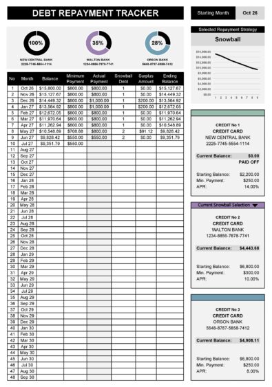 9 Printable Debt Tracker Templates [Excel] - TemplateLab