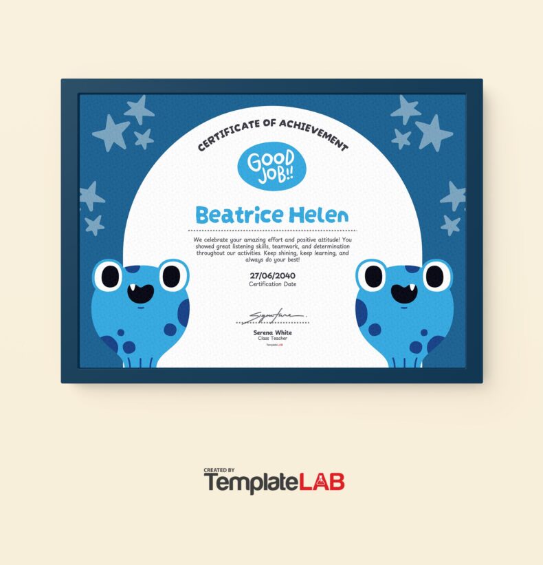 18 Free Certificate of Achievement Templates [Editable] ᐅ TemplateLab