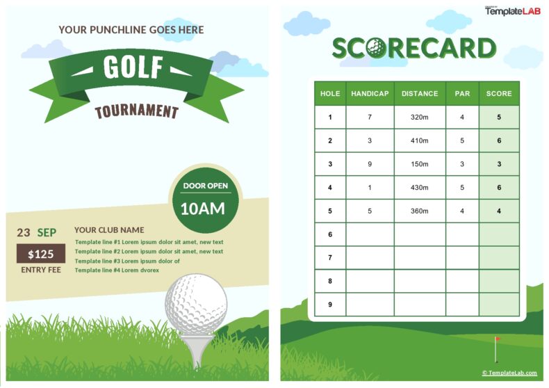 12 Perfect Golf Scorecard Templates (Free) - TemplateLab