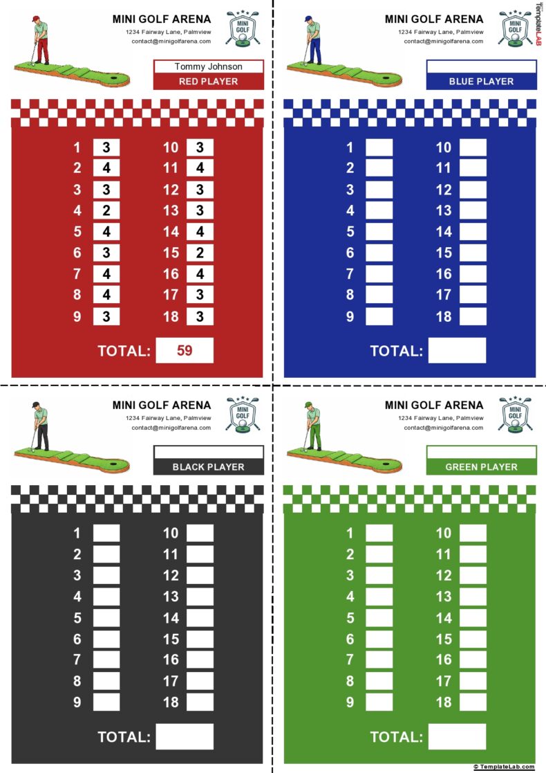 12 Perfect Golf Scorecard Templates (Free) - TemplateLab